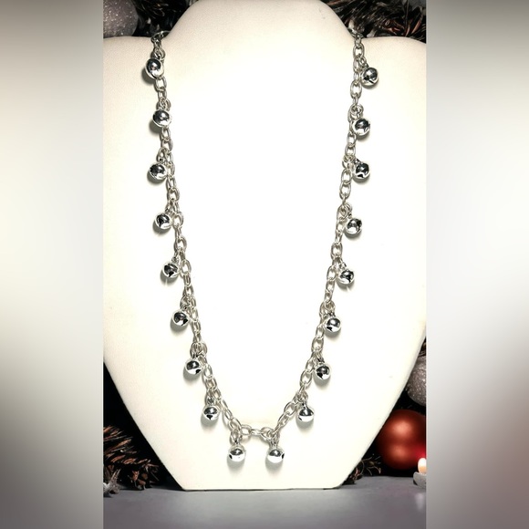 Jewelry | Cute Silver Tone Jingle Bells 18 Necklace Bells Really Jingle ...